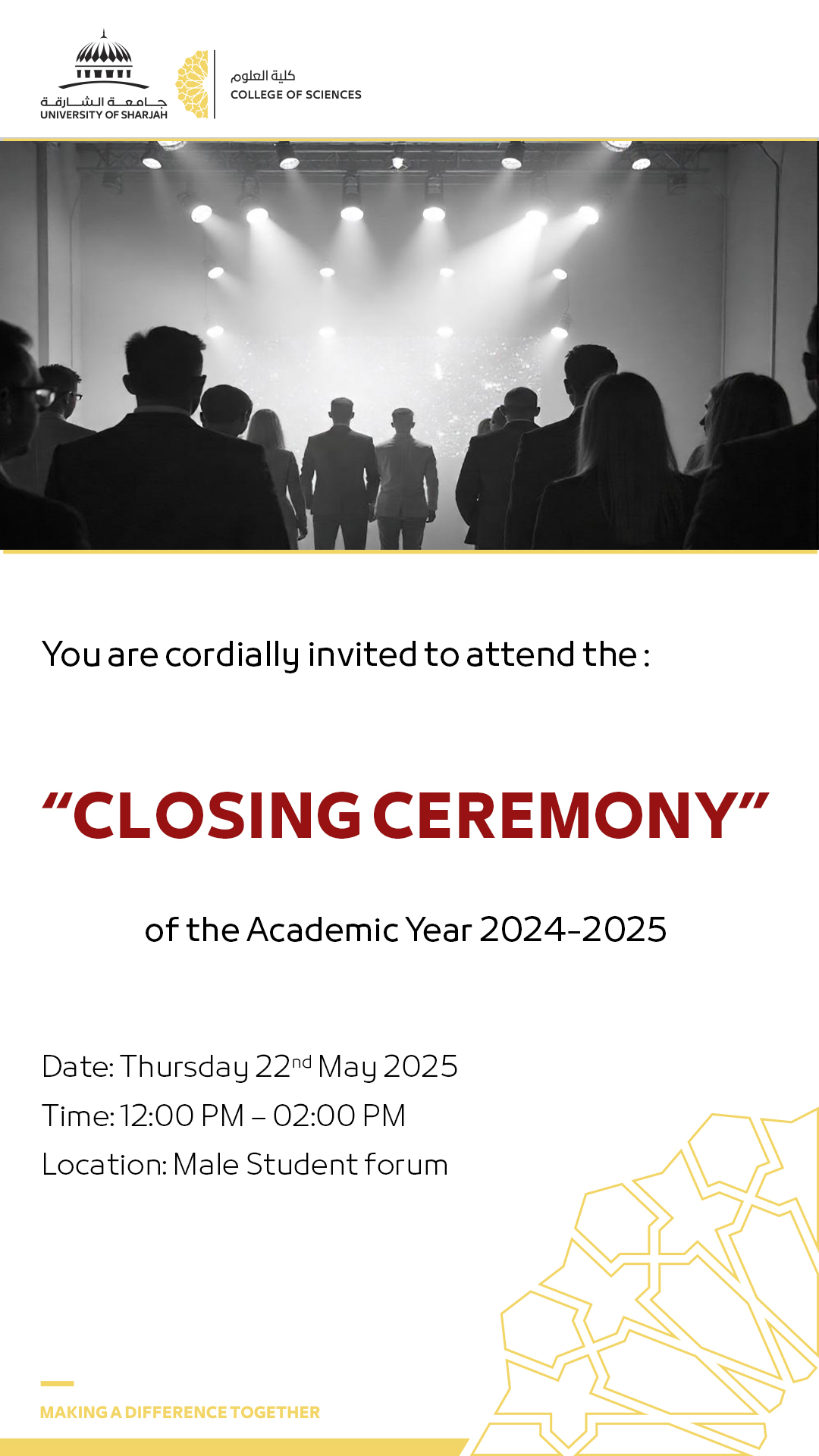 CLOSING CEREMONY OF THE ACADEMIC YEAR 2024-2025
