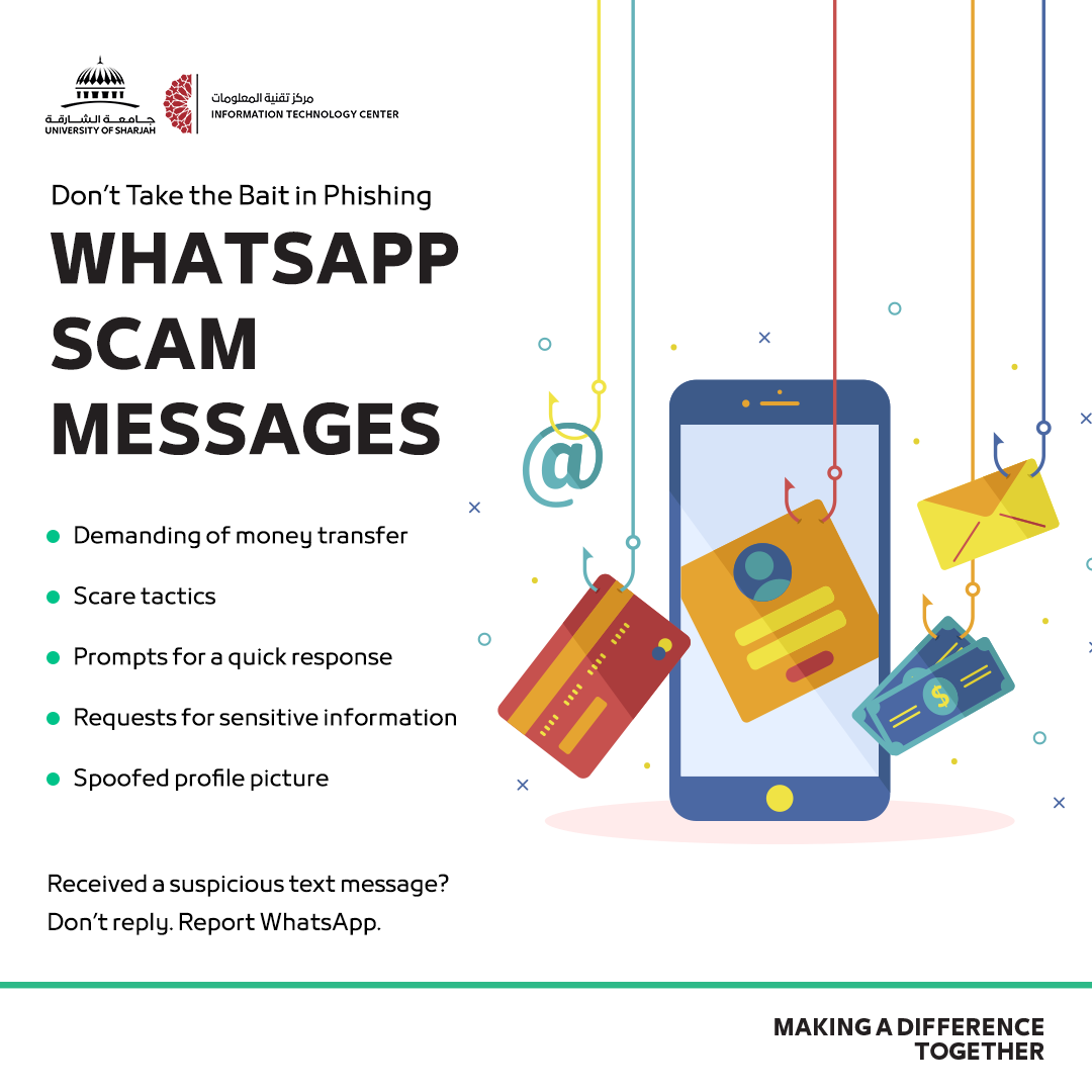 Do Not Take The Bait In Phishing WhatsApp Scam Messages